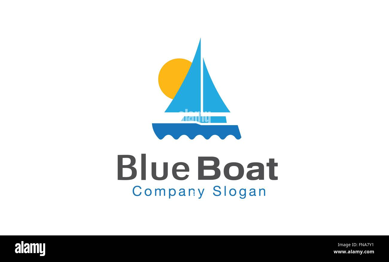Blue Boat Design Illustration Stock Vector Image & Art - Alamy