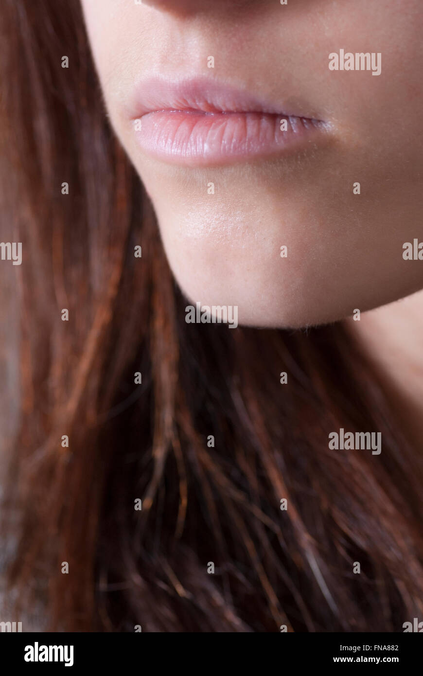 Close up of a young woman's mouth Stock Photo - Alamy