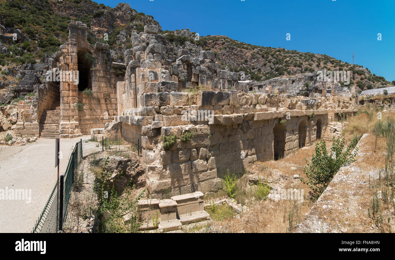 Ancient lycian Myra rock tomb Stock Photo - Alamy
