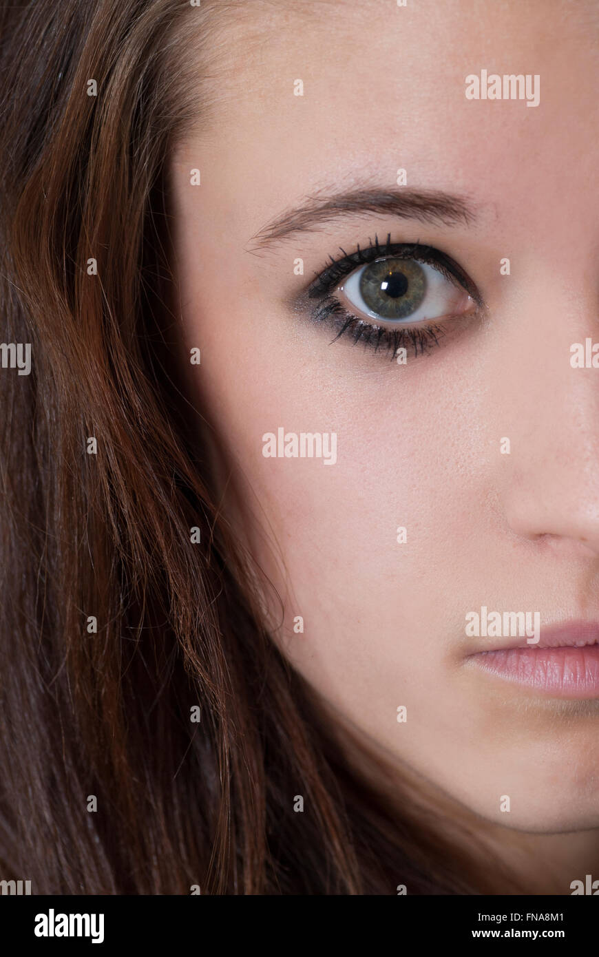 Half Face Stare High Resolution Stock Photography and Images - Alamy