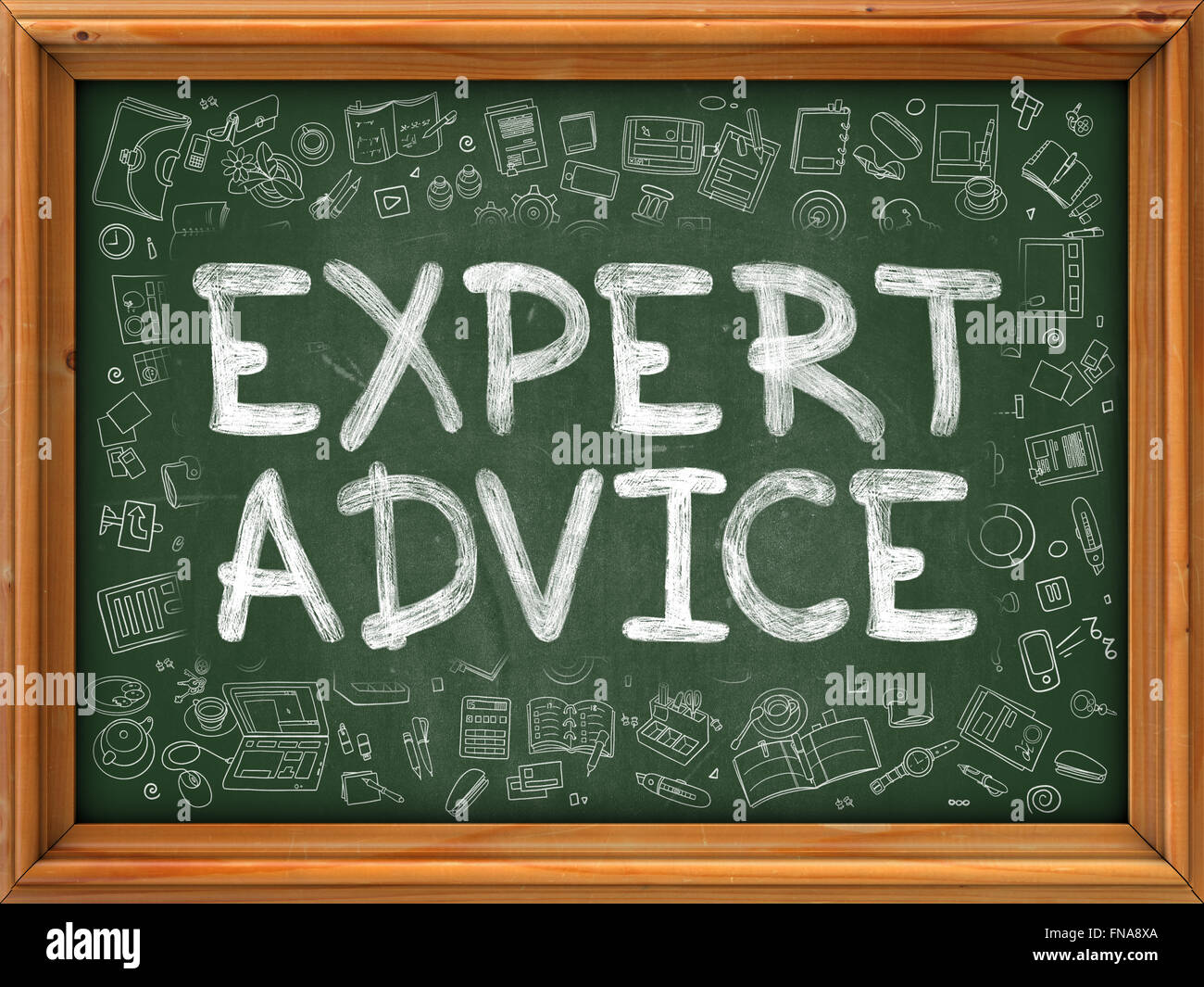 Expert Advice - Hand Drawn on Green Chalkboard Stock Photo - Alamy