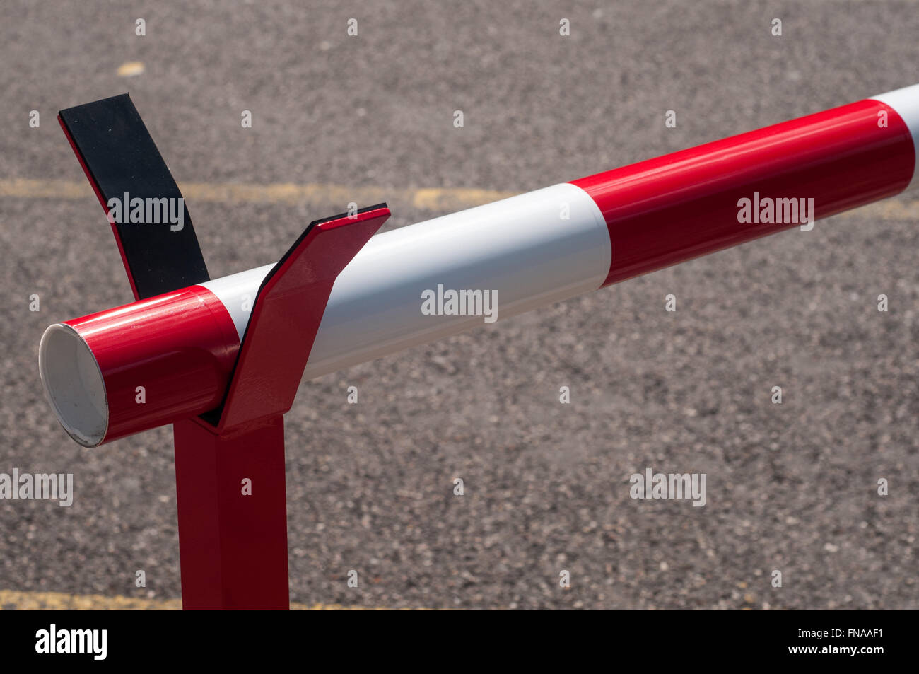 No entry barrier sign blockade at city car park in Bath, UK Stock Photo ...