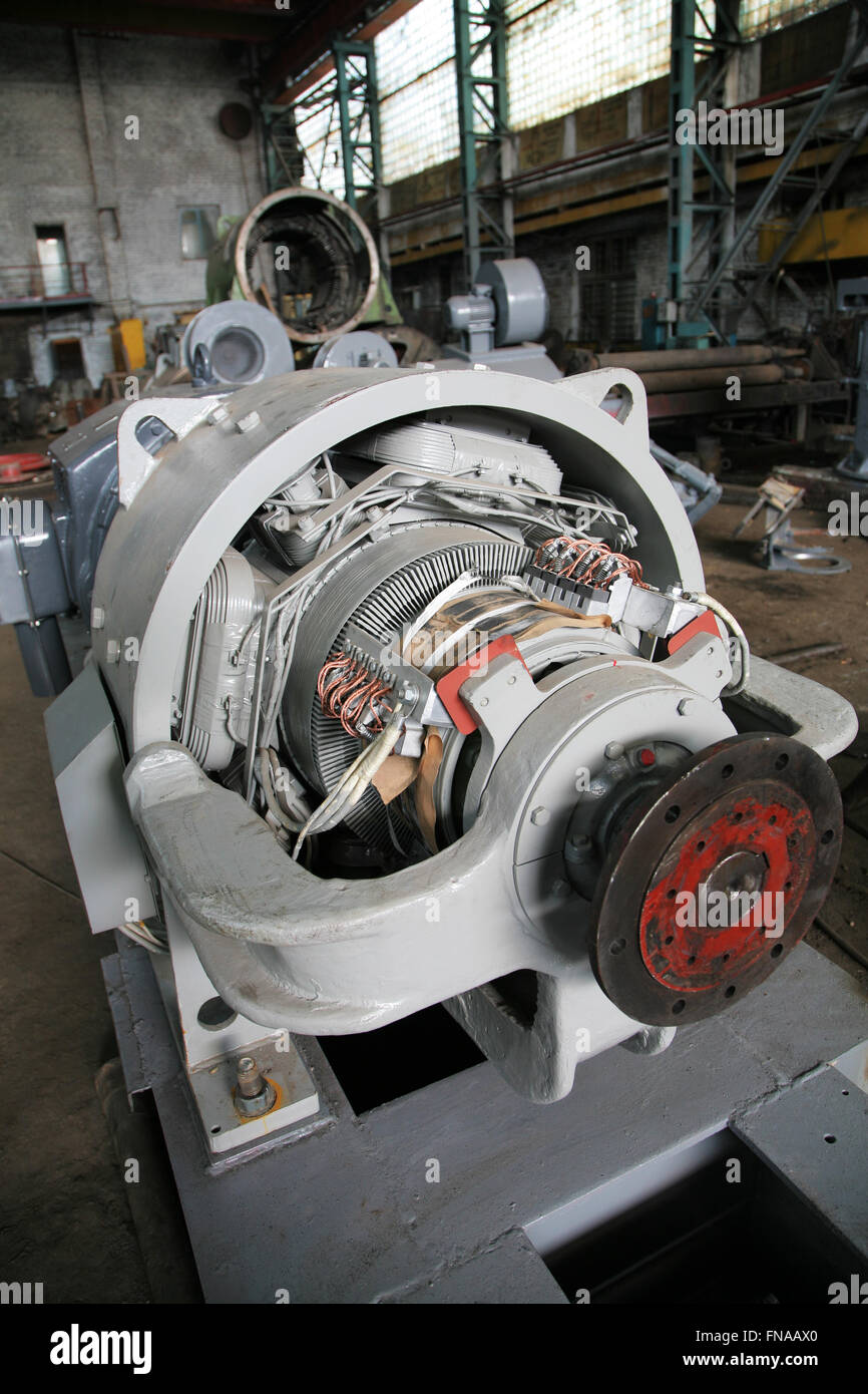 The electric motor at a modern repair factory Stock Photo - Alamy