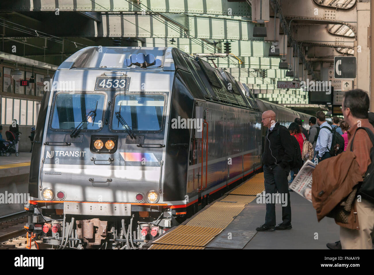 NJ Transit trains arrive for now at Newark Penn Station in Newark, NJ ...