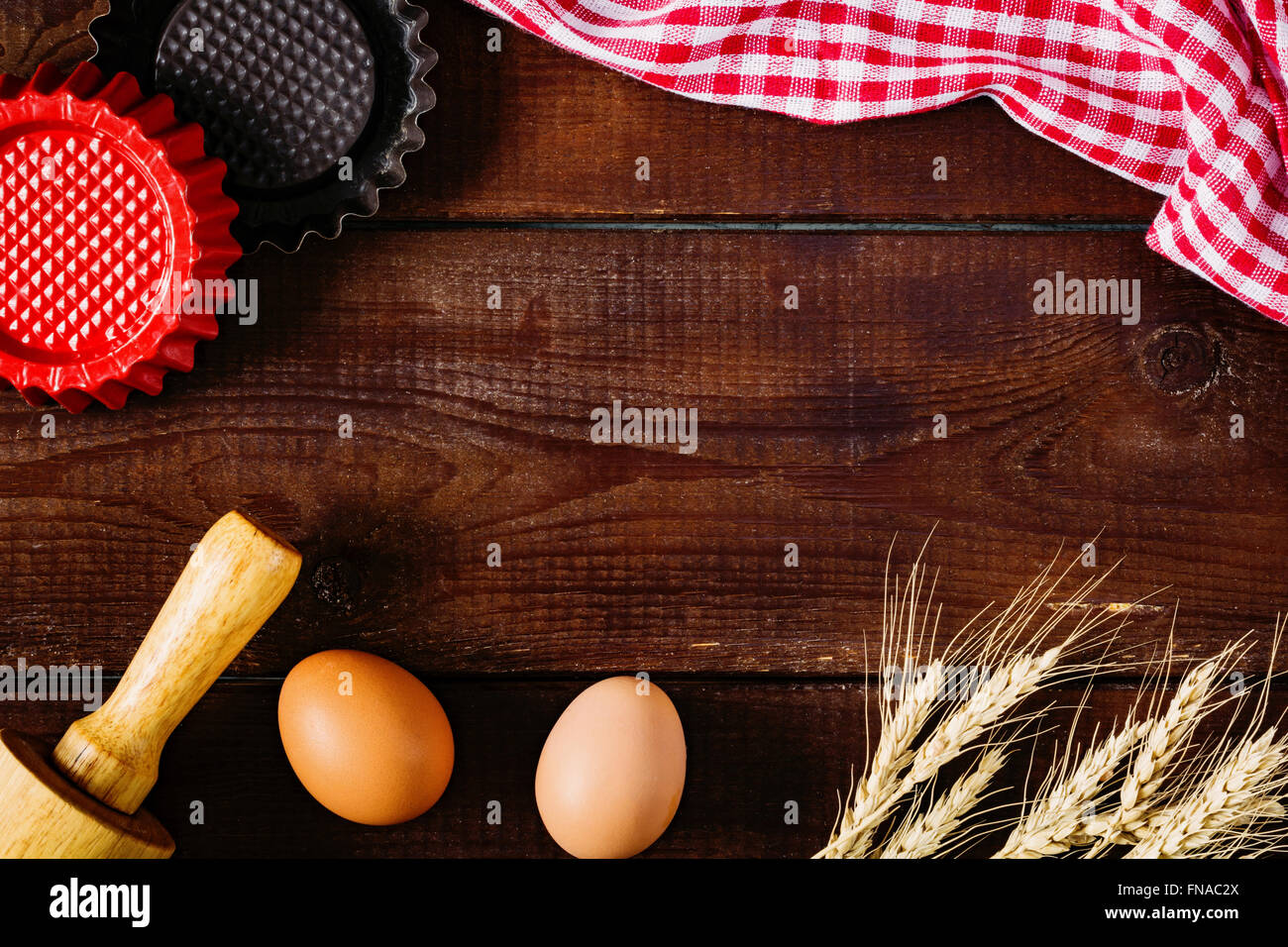 Food background / Cooking baking cookies background. Cookie cutters ...