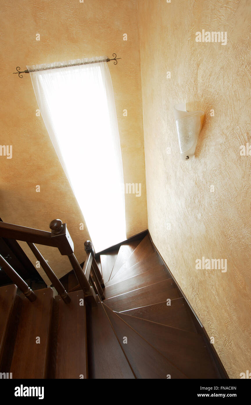 Beautiful staircase and window in the modern house Stock Photo - Alamy