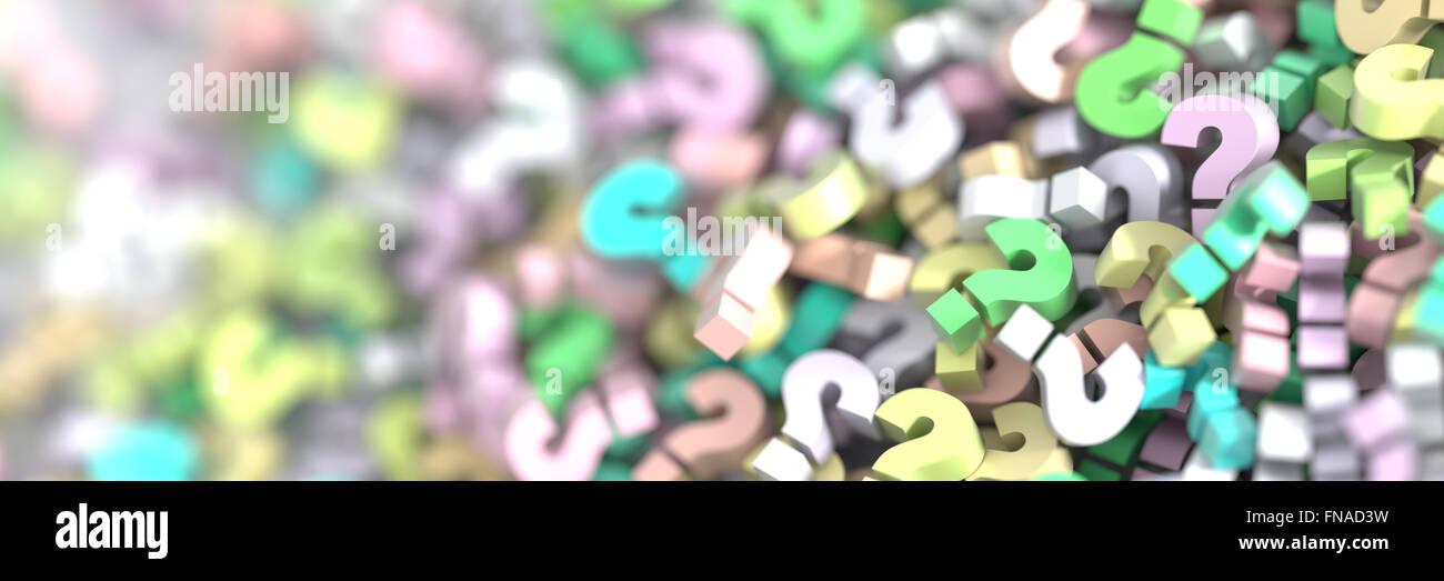Infinite question marks, original 3d illustration Stock Photo - Alamy