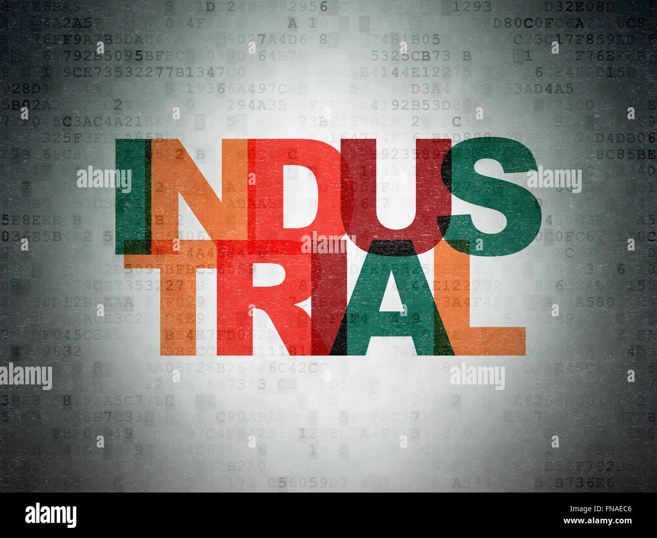 Industry concept: Industrial on Digital Paper background Stock Photo ...
