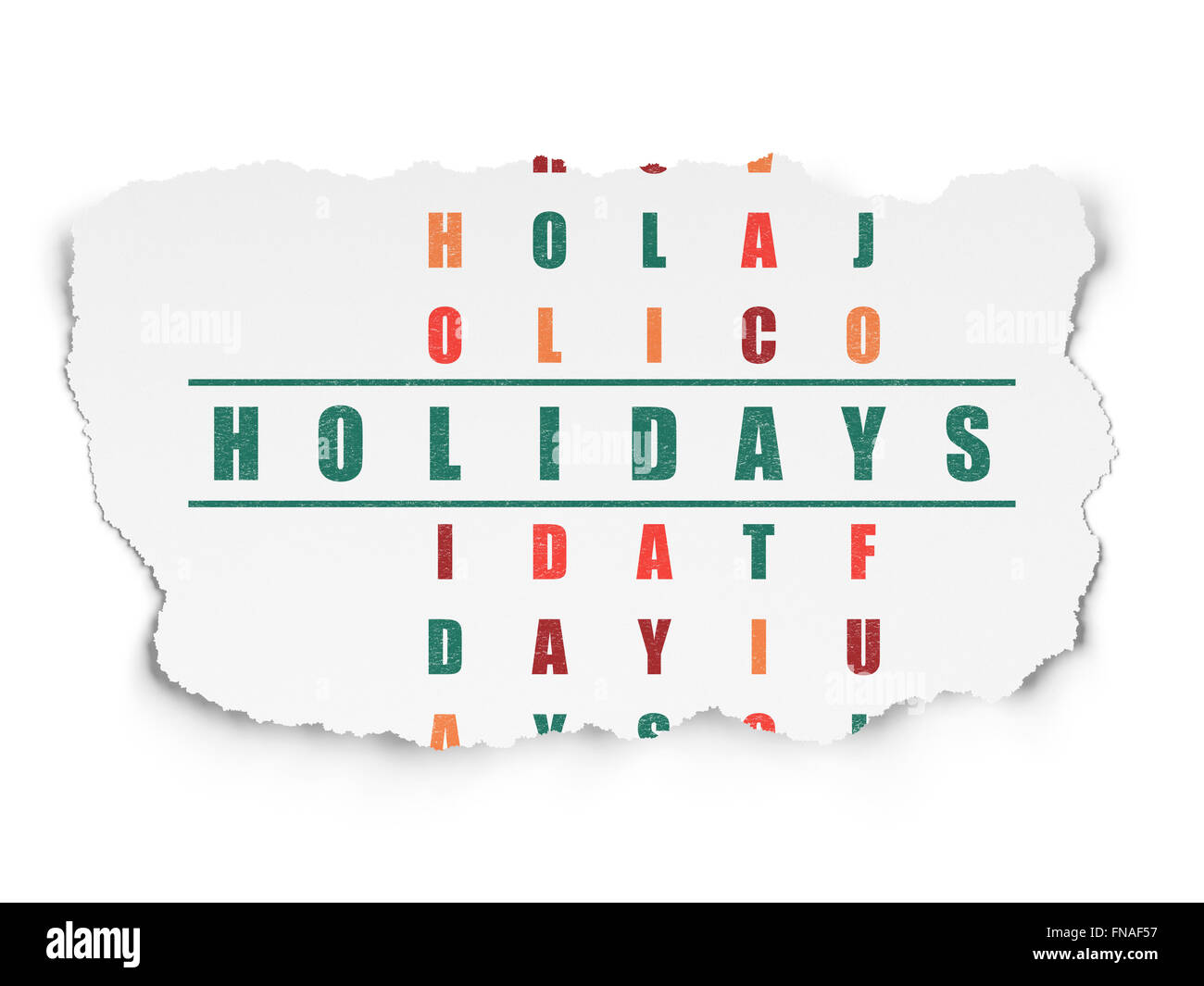 Holiday concept: Holidays in Crossword Puzzle Stock Photo - Alamy