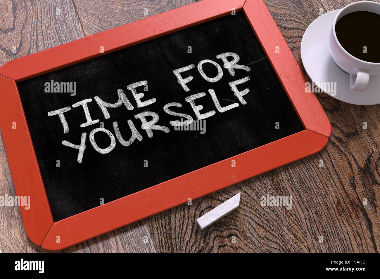 Hand Drawn Time for Yourself Concept on Chalkboard Stock Photo - Alamy
