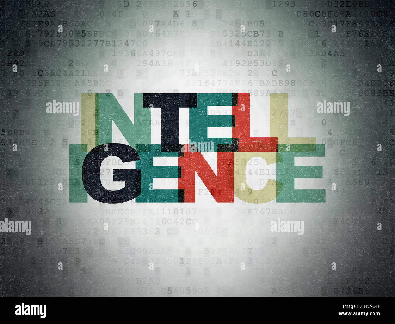 Education concept: Intelligence on Digital Paper background Stock Photo ...