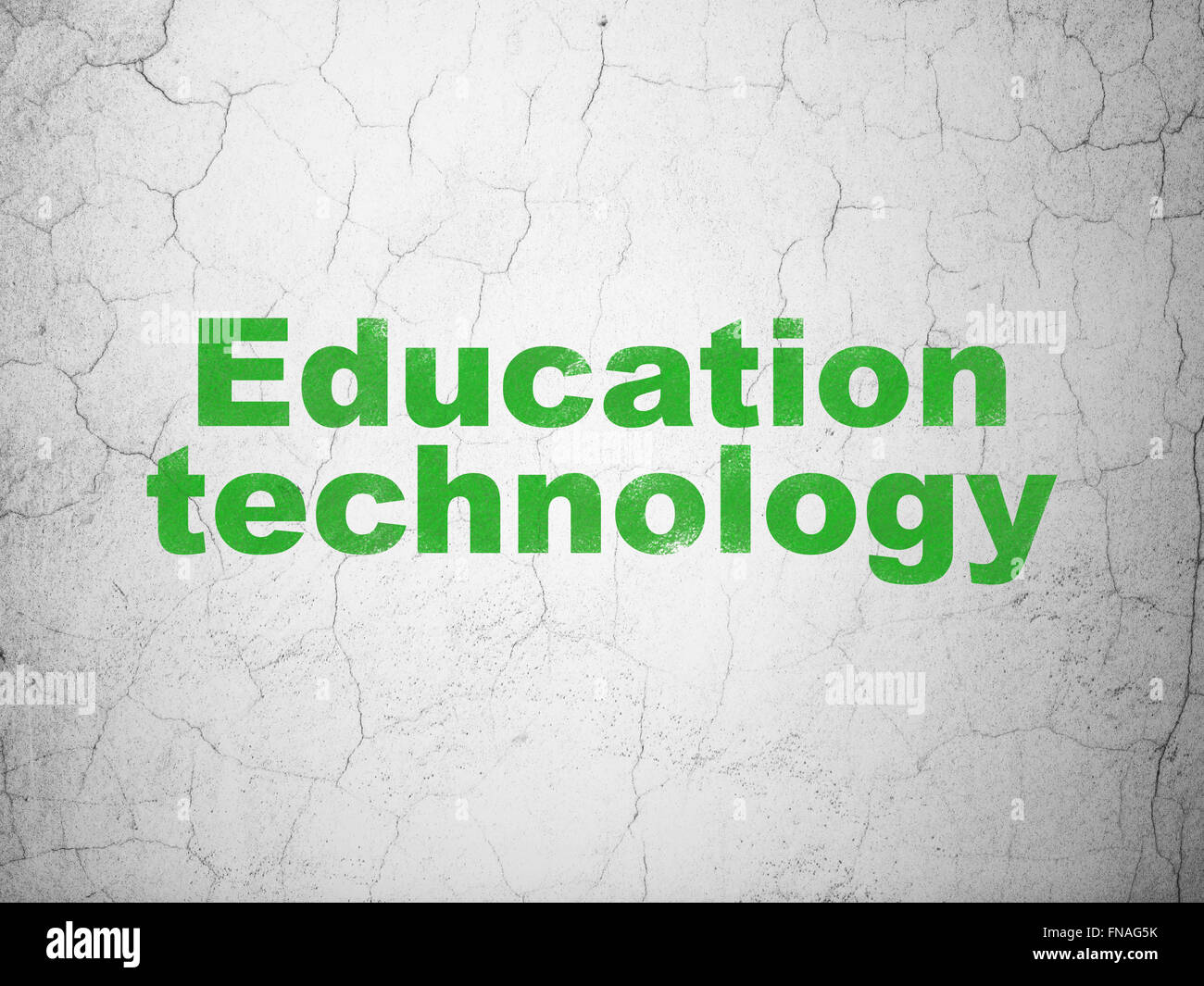 Education concept: Education Technology on wall background Stock Photo ...
