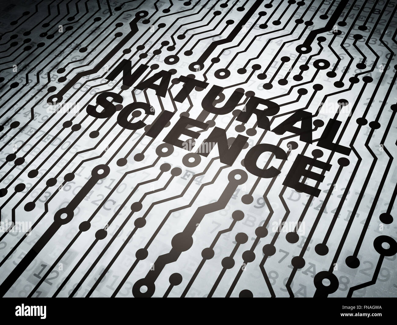 Science concept: circuit board with Natural Science Stock Photo - Alamy