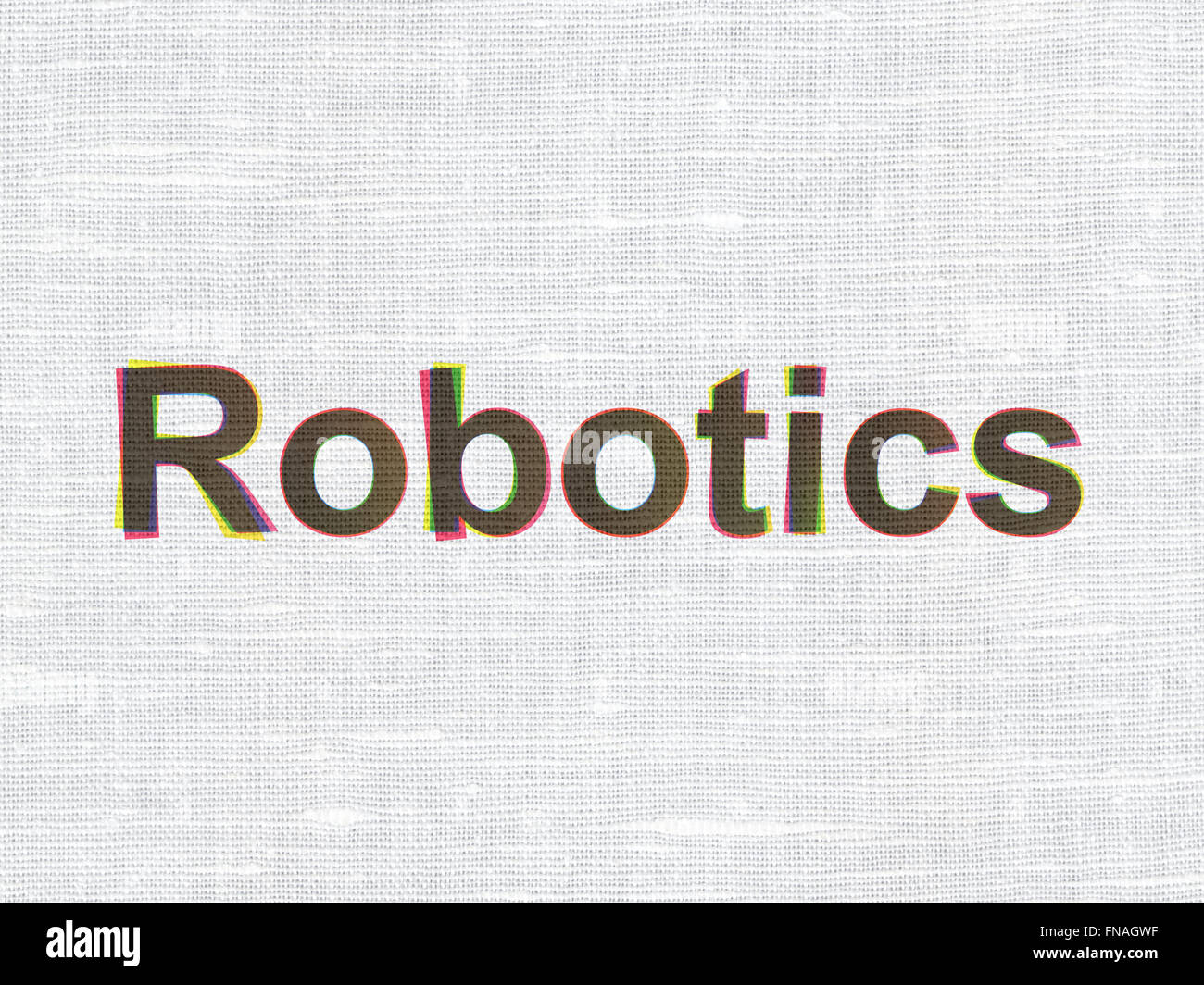 Science concept: Robotics on fabric texture background Stock Photo - Alamy