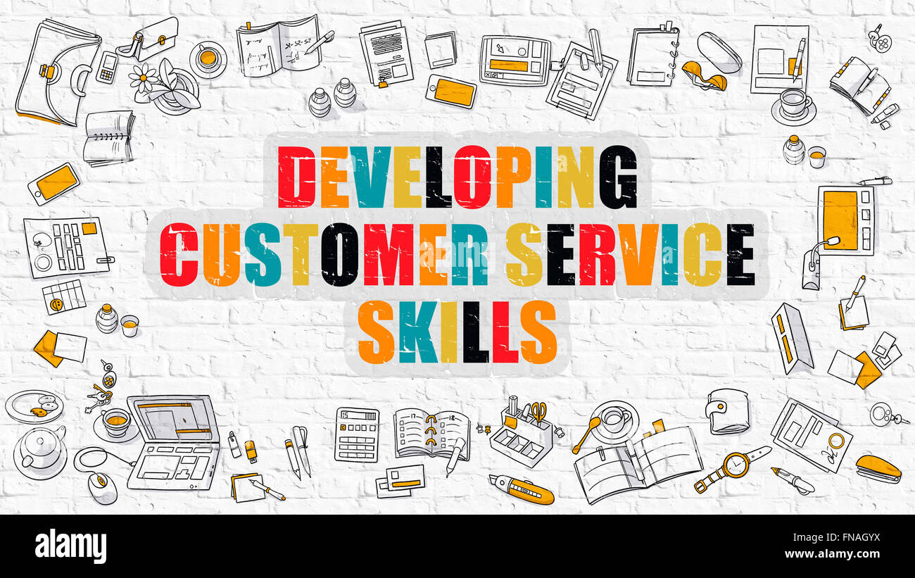 Developing Customer Service Skills Concept. Doodle Design Stock Photo ...
