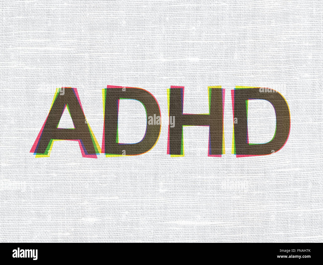 Healthcare concept: ADHD on fabric texture background Stock Photo - Alamy