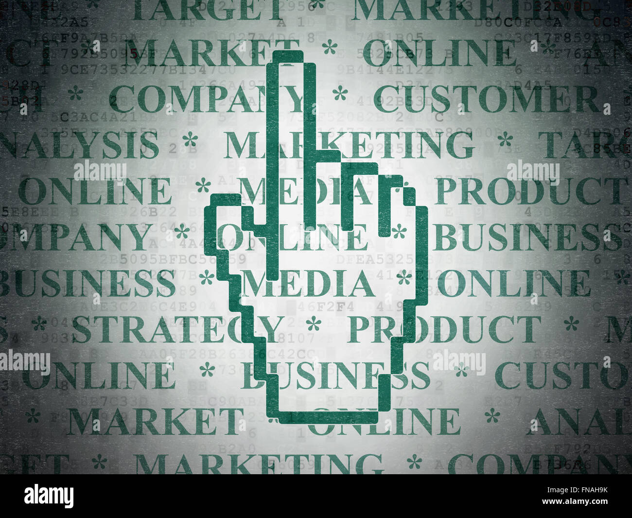 Advertising concept: Mouse Cursor on Digital Paper background Stock ...