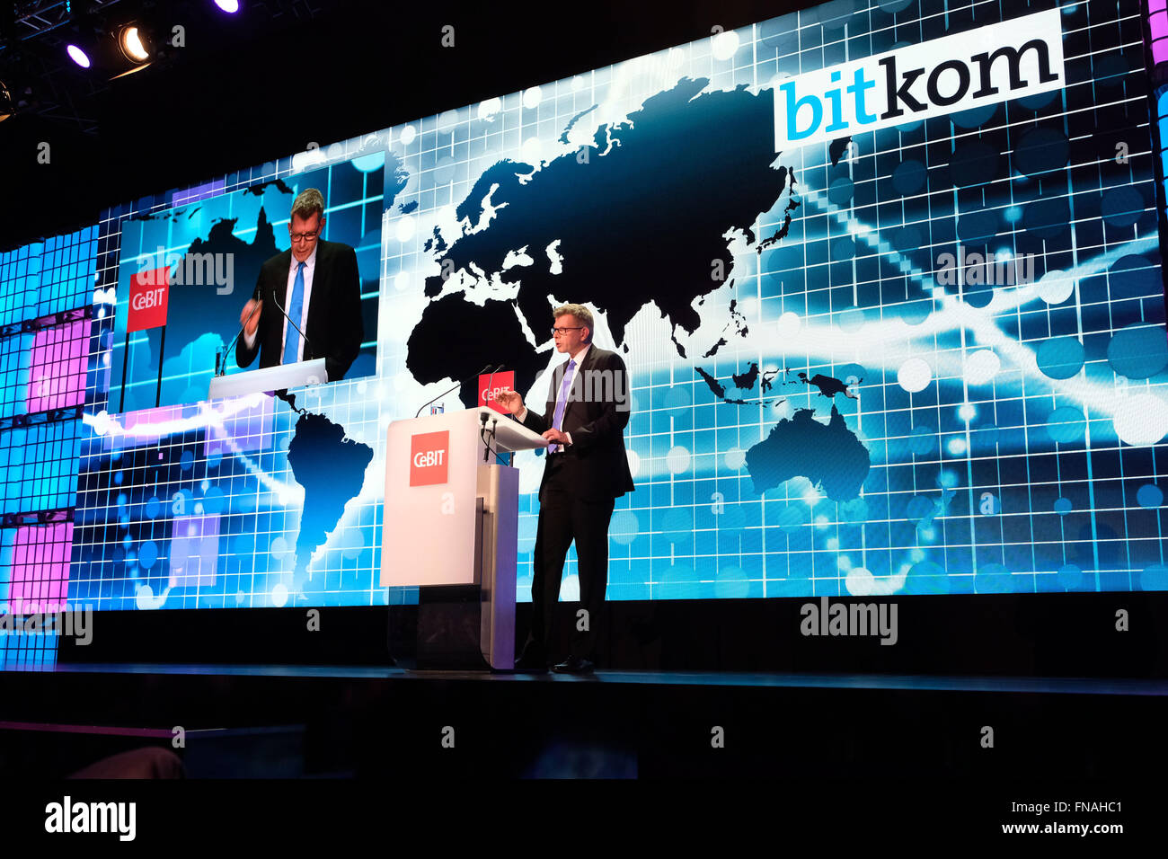 Hanover, Germany. 14th Mar, 2016. Bitkom President Thorsten Dirk ...