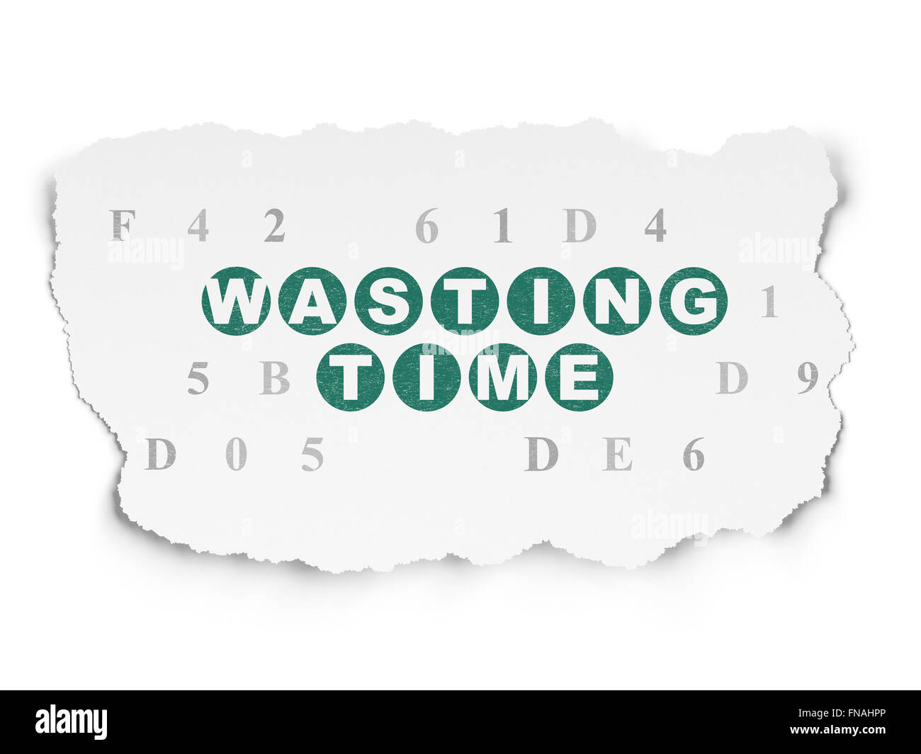Time concept: Wasting Time on Torn Paper background Stock Photo - Alamy