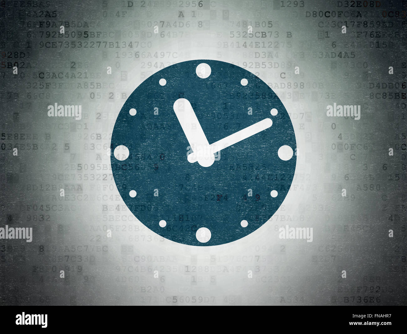 Timeline concept: Clock on Digital Paper background Stock Photo - Alamy