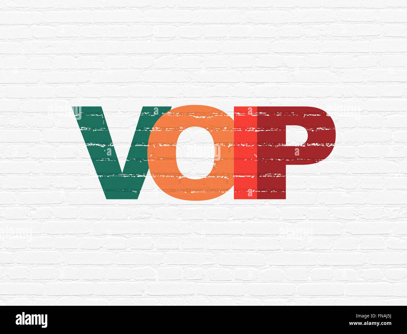 Web design concept: VOIP on wall background Stock Photo - Alamy