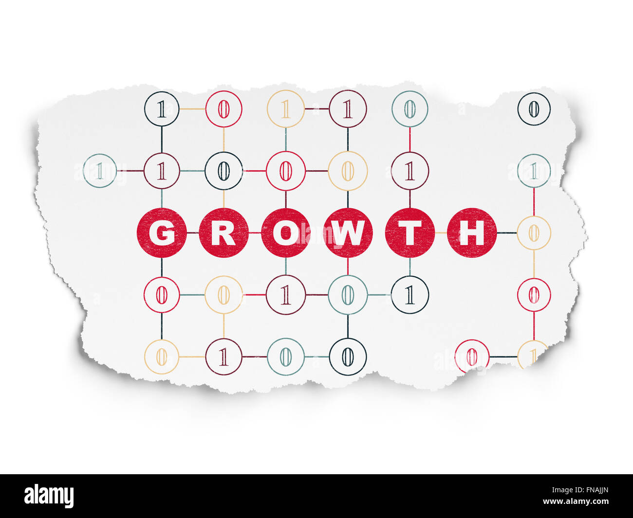 Finance concept: Growth on Torn Paper background Stock Photo - Alamy