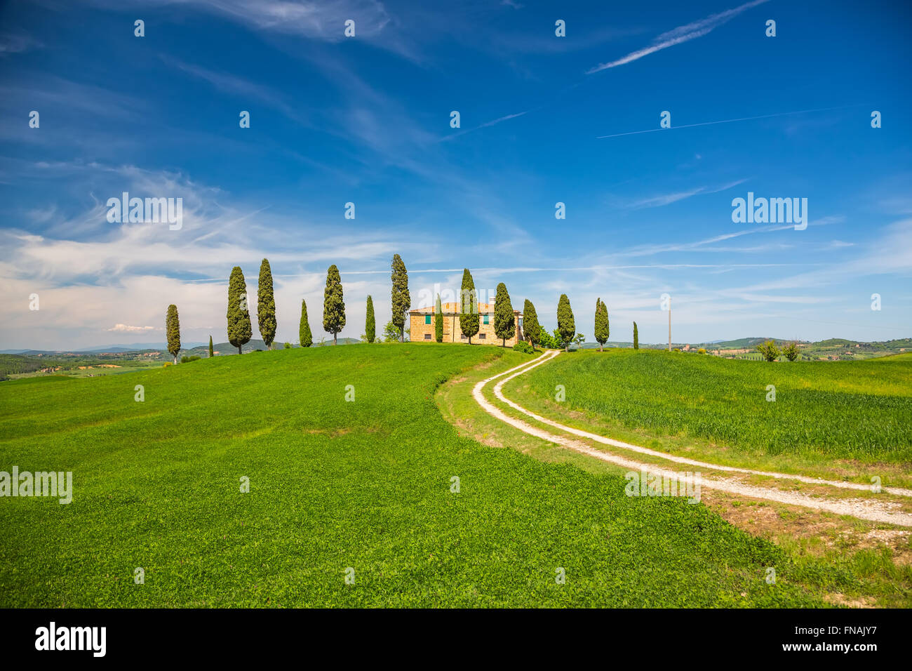 Tuscany spring landscape Stock Photo - Alamy