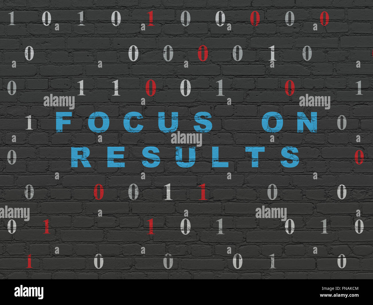 Business concept: Focus on RESULTS on wall background Stock Photo - Alamy