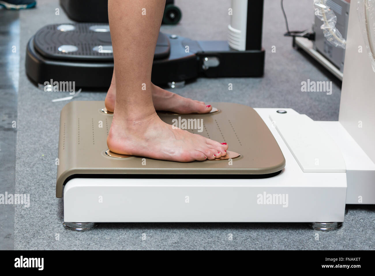 Woman Feet on Medical Professional Scale: Health Checks before Sport ...