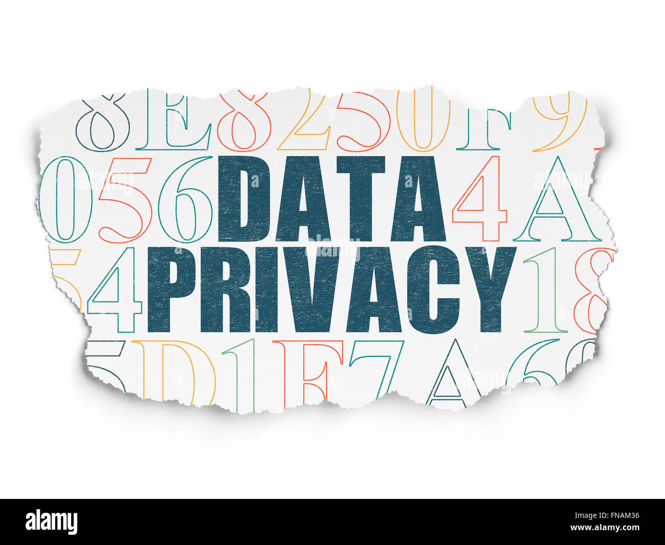 Security concept: Data Privacy on Torn Paper background Stock Photo - Alamy