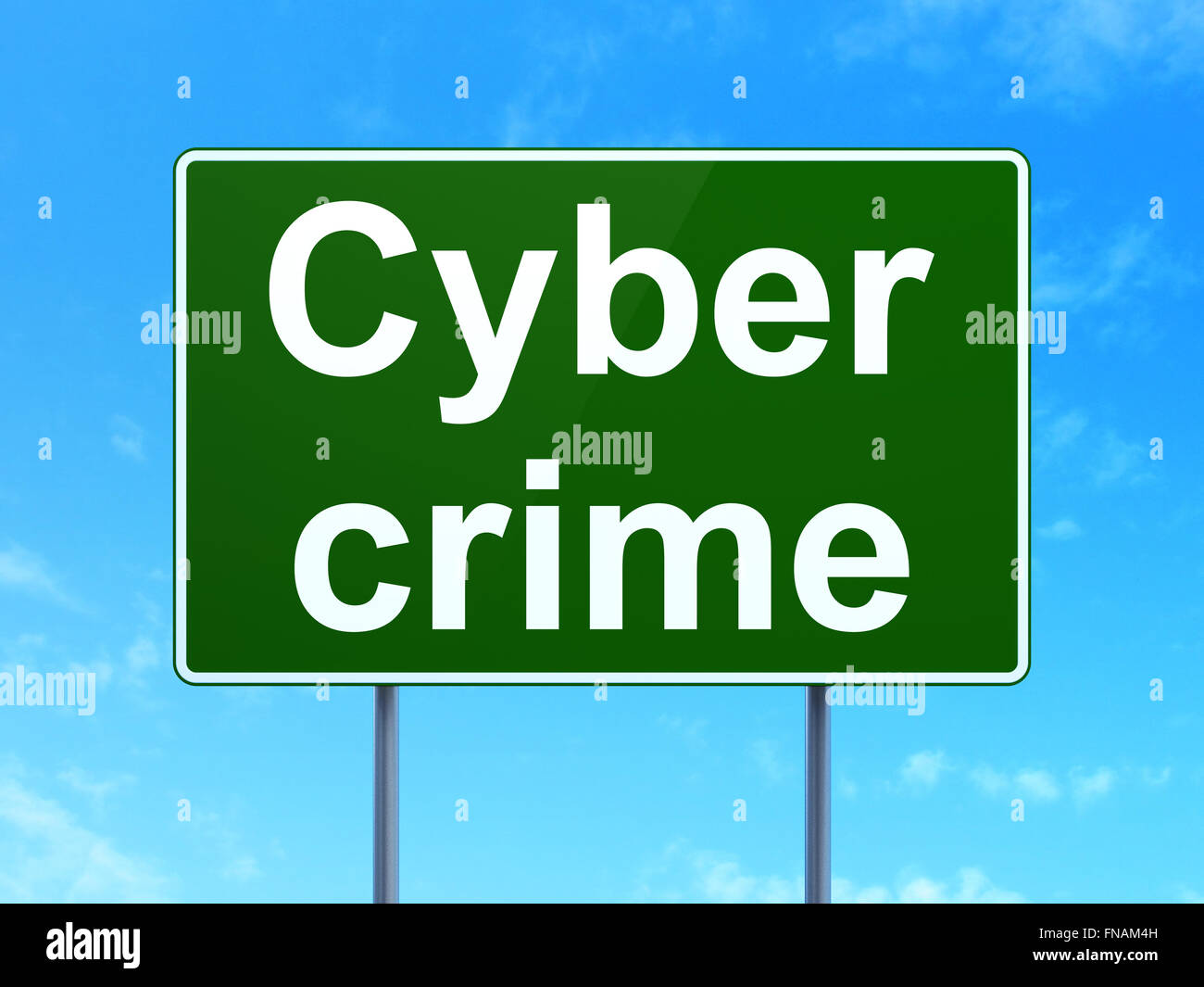 Security concept: Cyber Crime on road sign background Stock Photo - Alamy