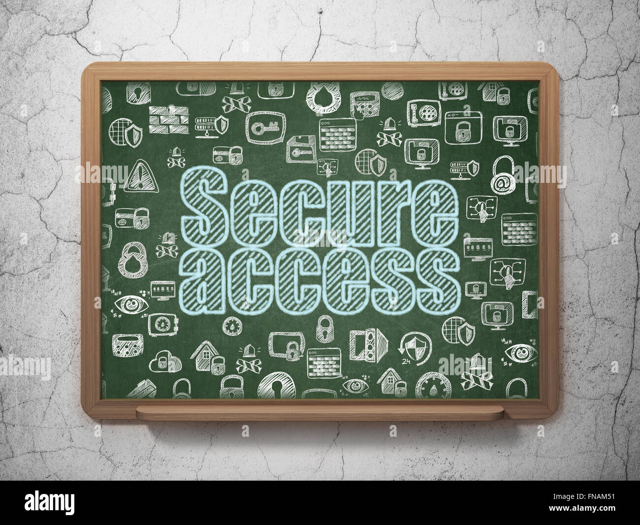 Security concept: Secure Access on School Board background Stock Photo ...