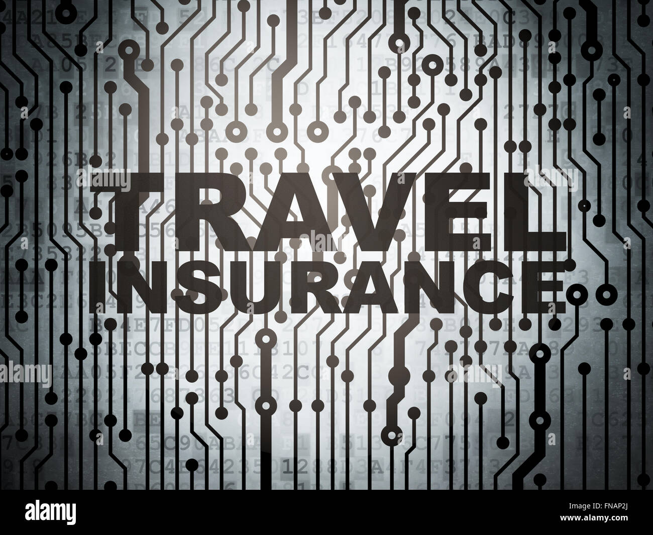 Insurance concept: circuit board with Travel Insurance Stock Photo - Alamy