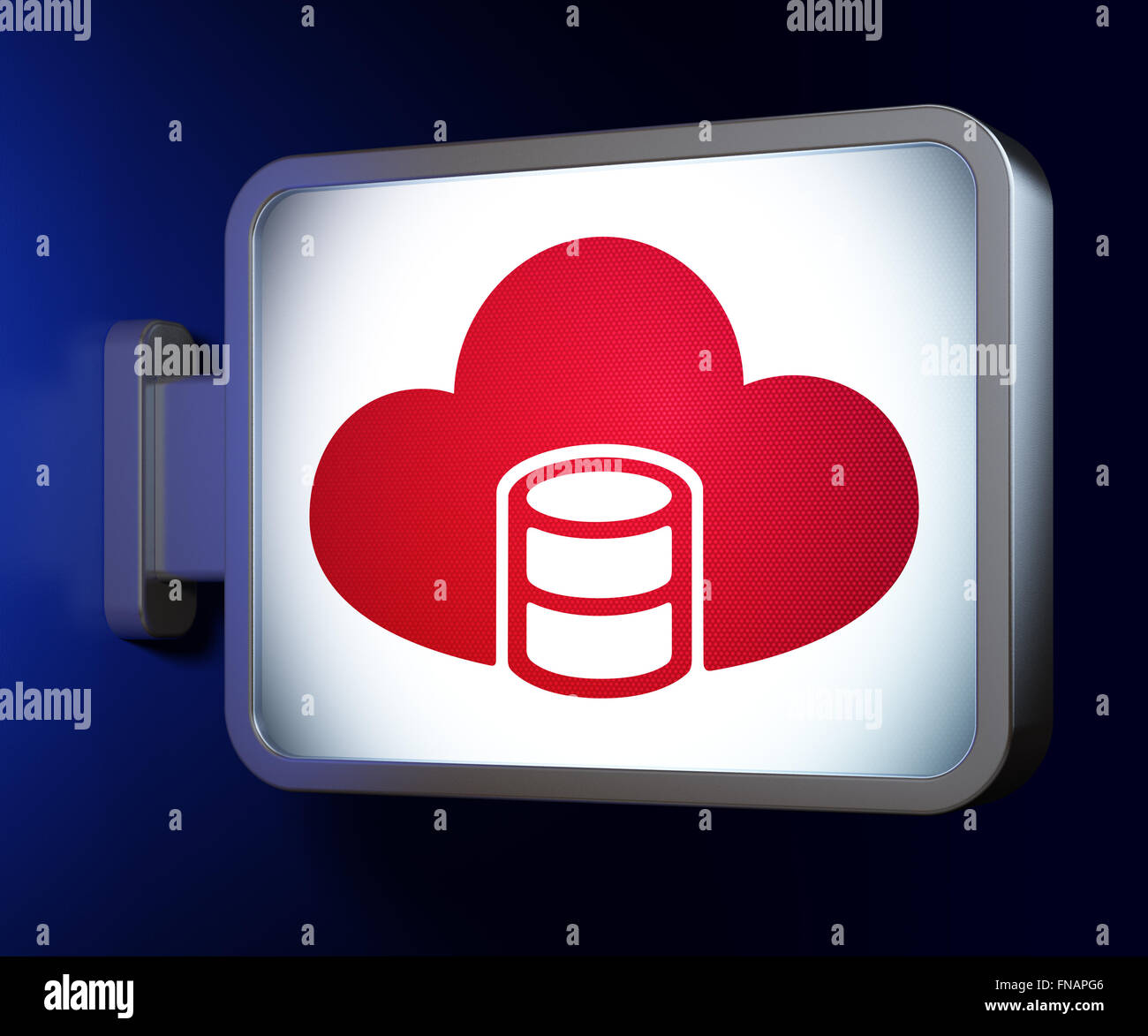 Software concept: Database With Cloud on billboard background Stock Photo - Alamy