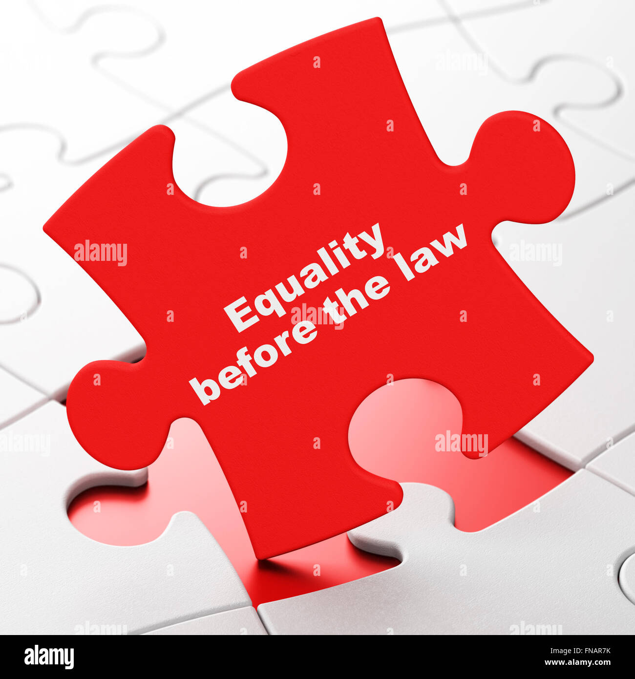 Political concept: Equality Before The Law on puzzle background Stock ...
