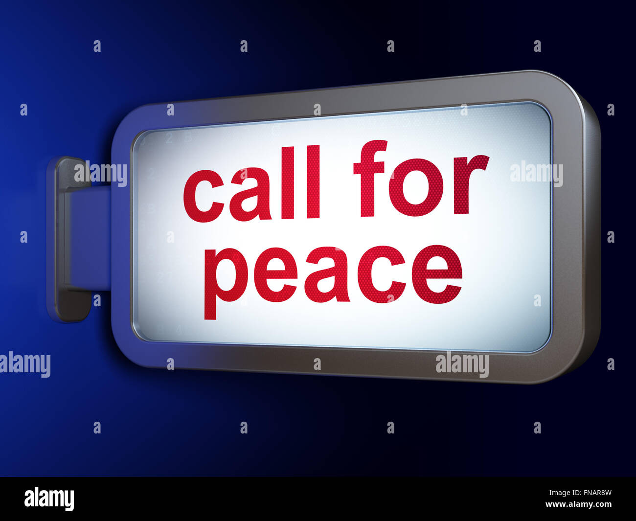 Political concept: Call For Peace on billboard background Stock Photo ...