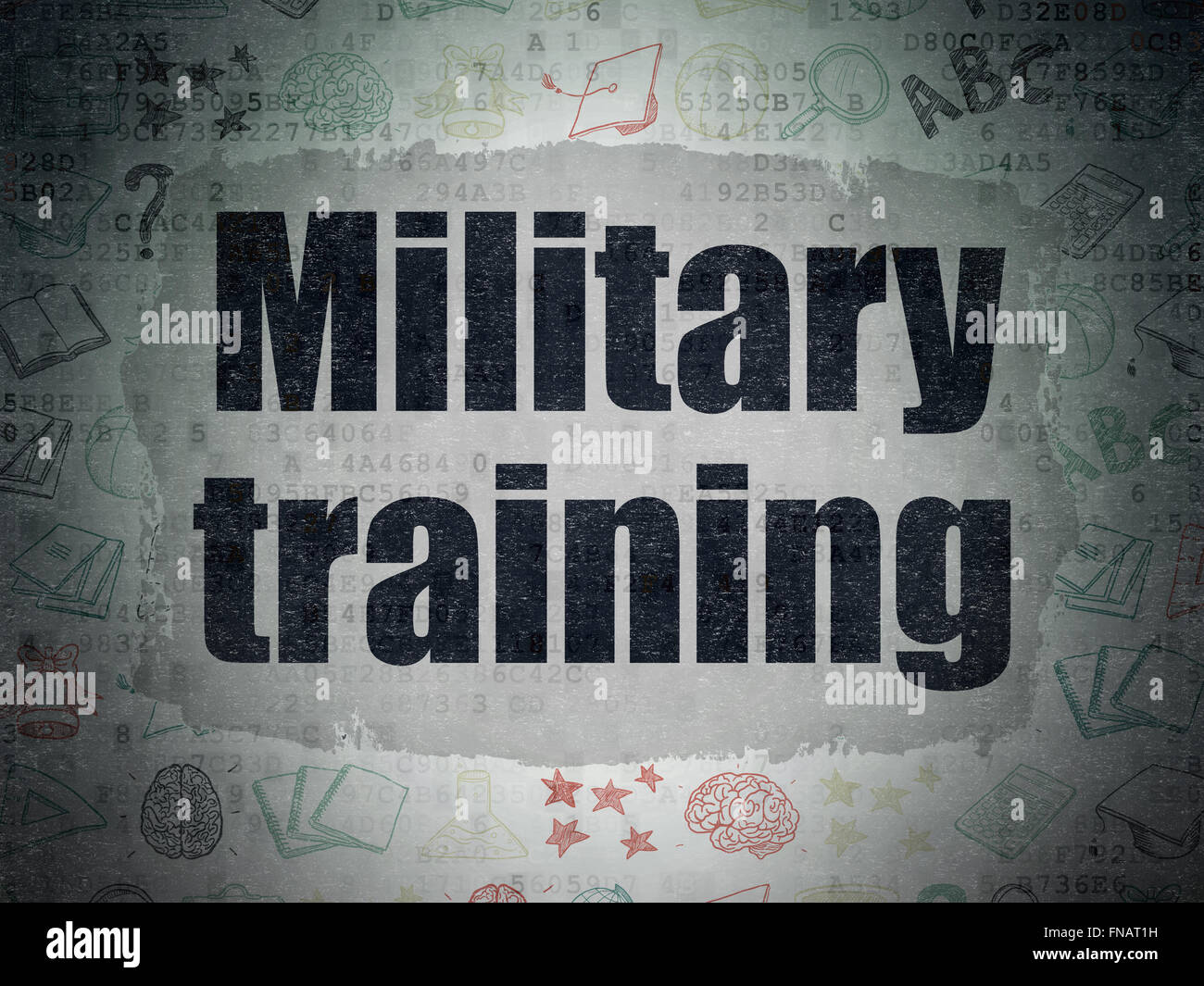 Education concept: Military Training on Digital Paper background Stock ...