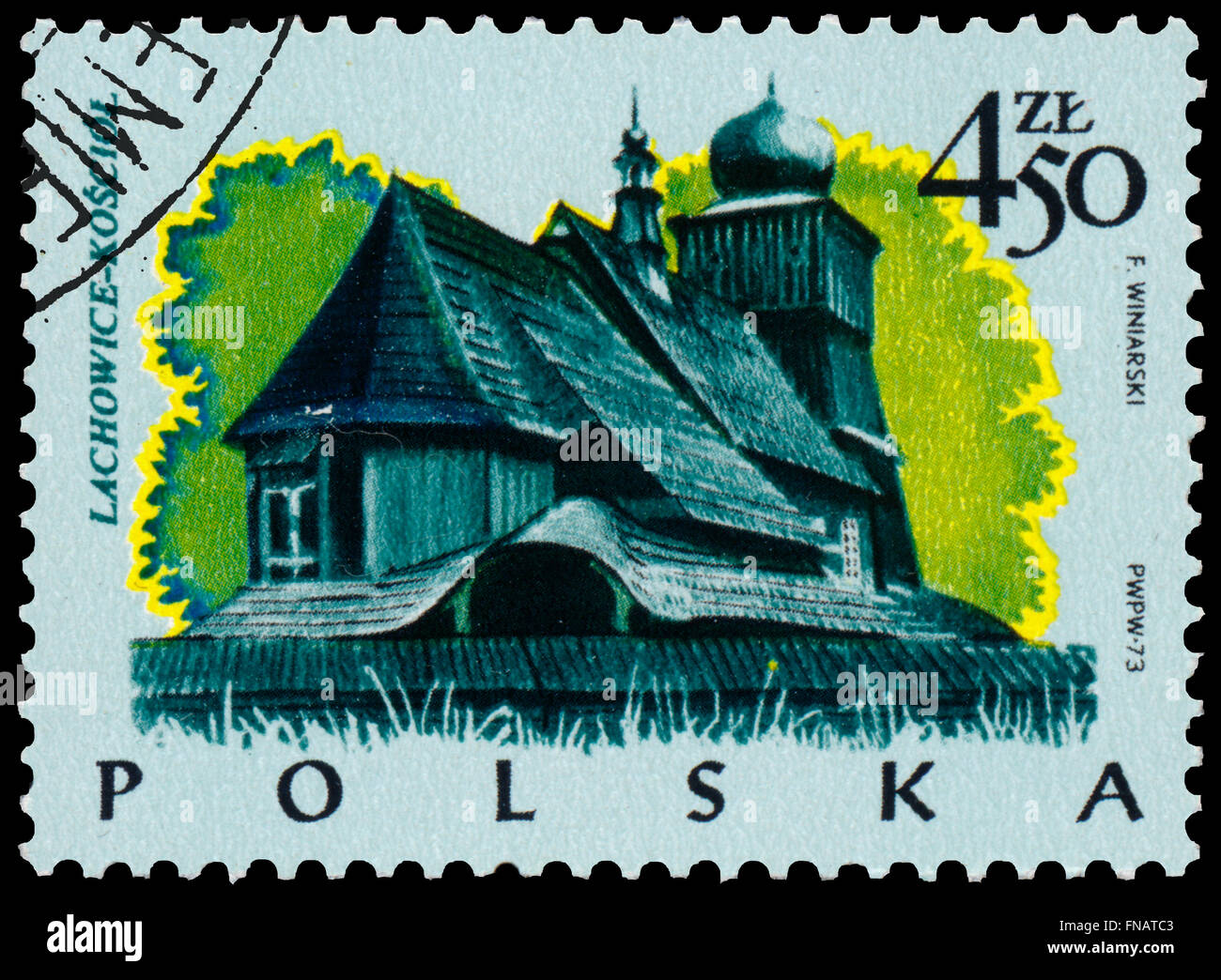 BUDAPEST, HUNGARY - 12 march 2016: a stamp printed in Poland shows ...