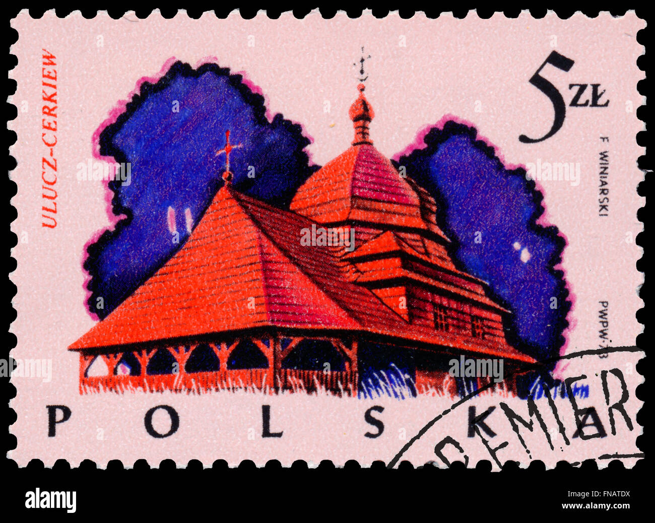 Old vintage polish postage stamp hi-res stock photography and images ...