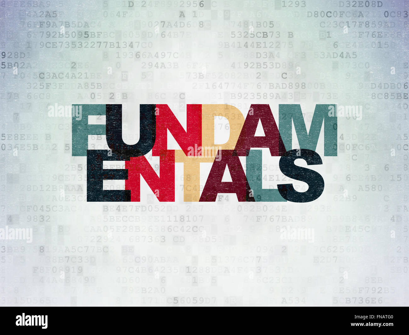 Science concept: Fundamentals on Digital Paper background Stock Photo ...