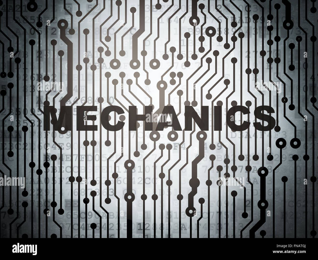 Science concept: circuit board with Mechanics Stock Photo - Alamy