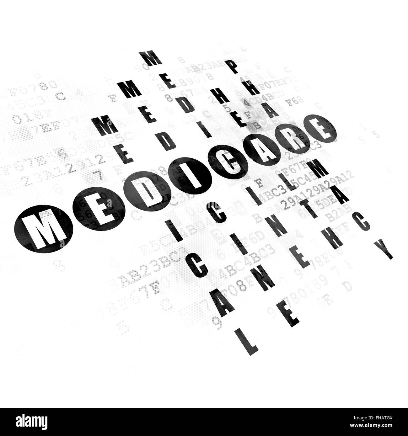 Medicine concept: Medicare in Crossword Puzzle Stock Photo - Alamy