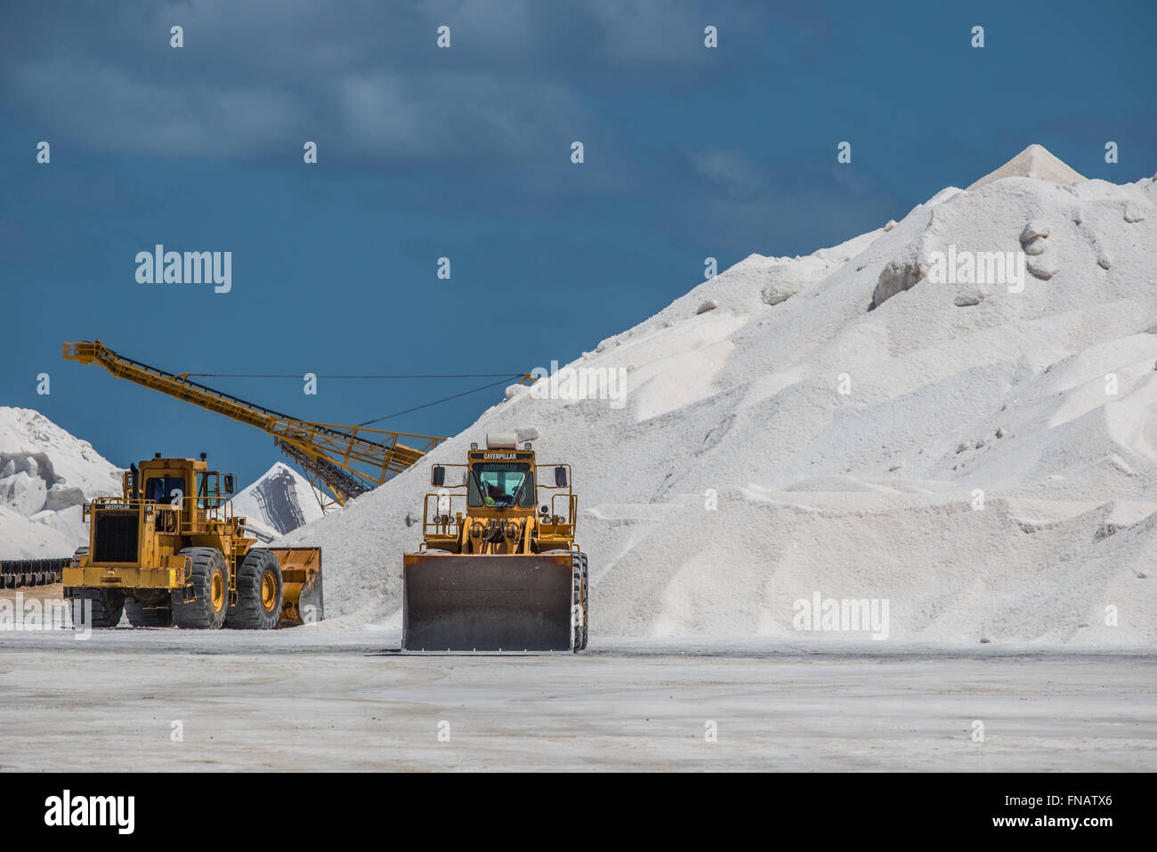 Impression of the famous Salt Factory of Cargill at Bonaire Island ...