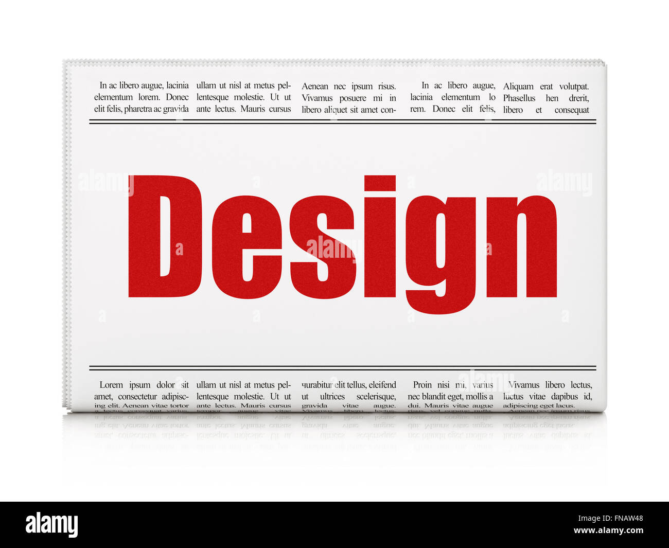 Advertising concept: newspaper headline Design Stock Photo - Alamy