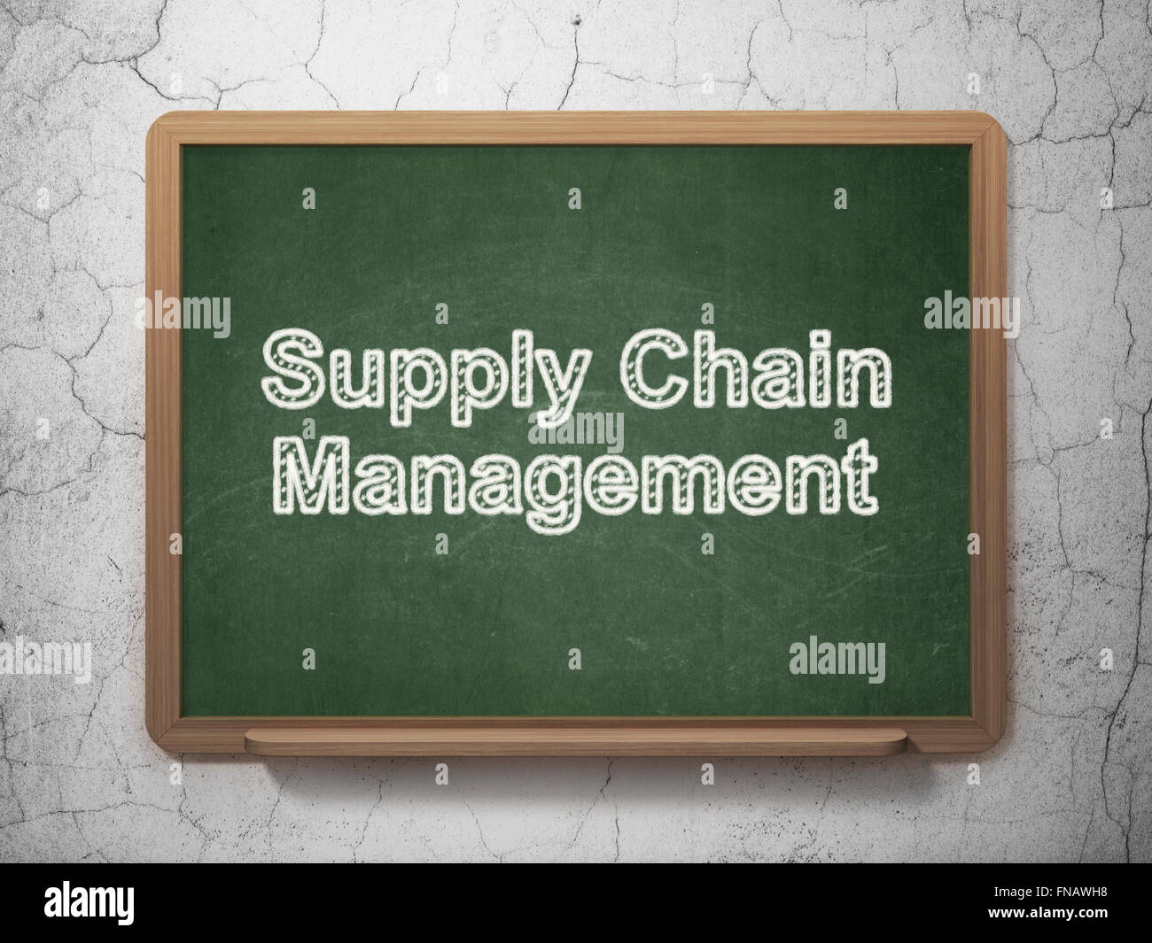 Advertising concept: Supply Chain Management on chalkboard background ...