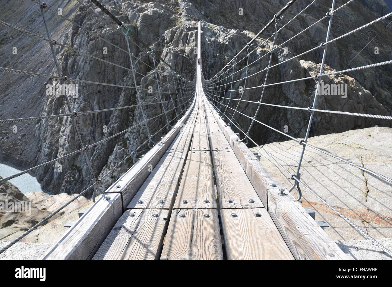 Trift Bridge, the longest 170m pedestrian-only suspension bridge in the ...