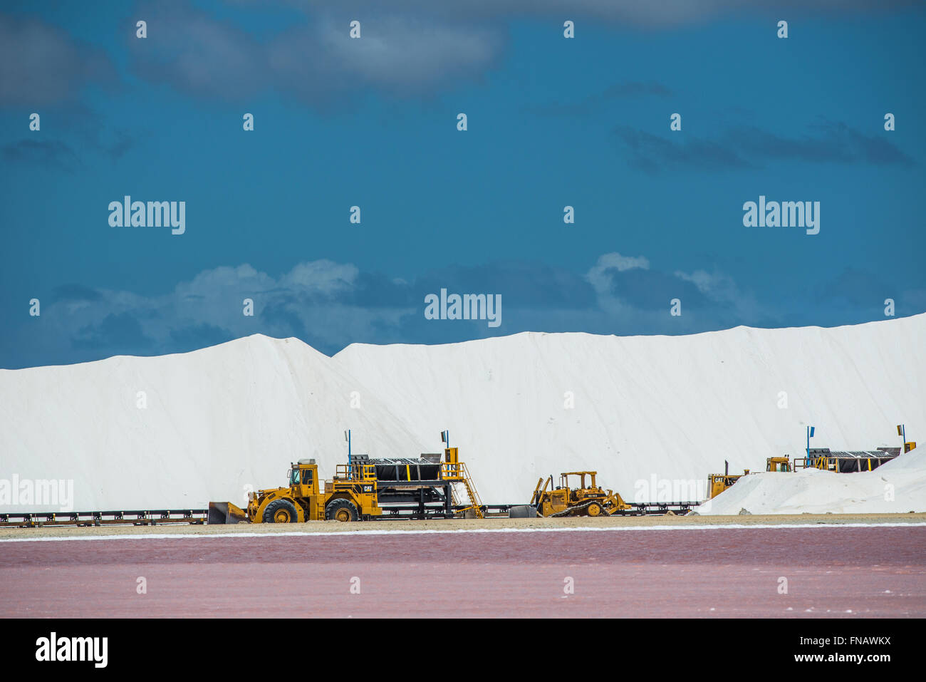 Impression of the famous Salt Factory of Cargill at Bonaire Island ...