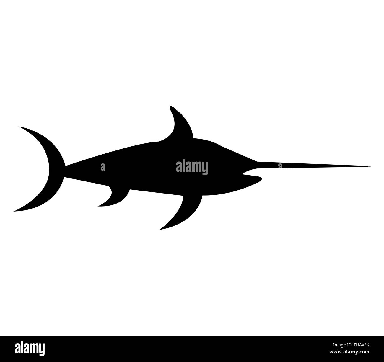 Swordfish on white background Stock Photo - Alamy
