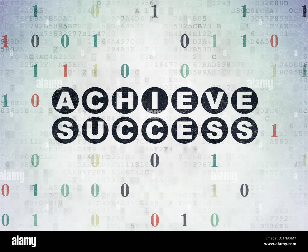 Business concept: Achieve Success on Digital Paper background Stock ...