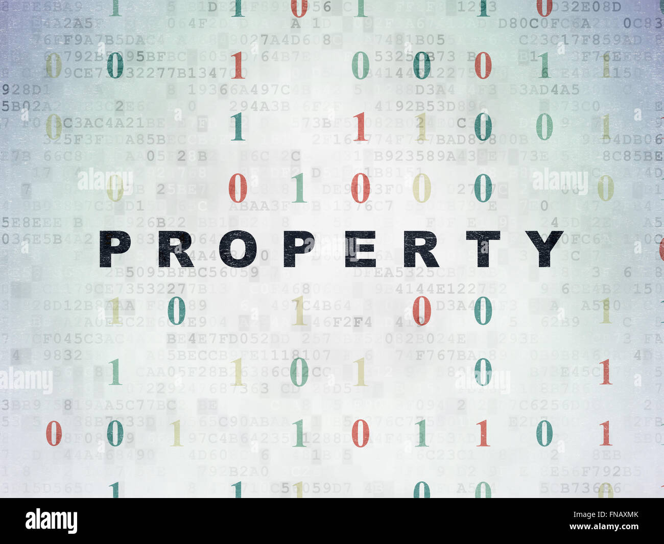 Finance concept: Property on Digital Paper background Stock Photo - Alamy
